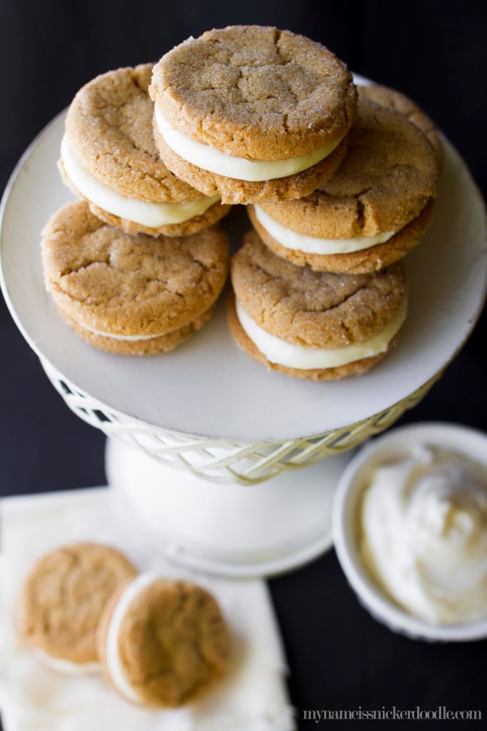 Soft And Chewy Ginger Sandwich Cookies - My Name Is Snickerdoodle
