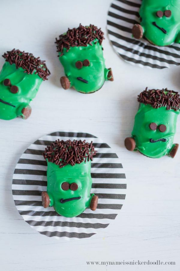 Frankenstein Halloween Cookies | Recipe By My Name Is Snickerdoodle
