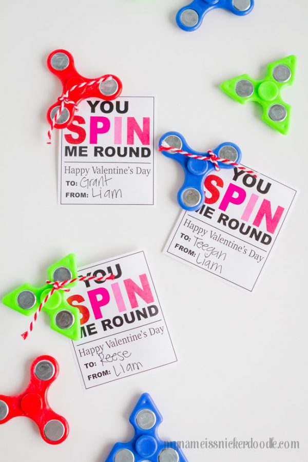 Free Valentine Printable For Fidget Spinners and Tops