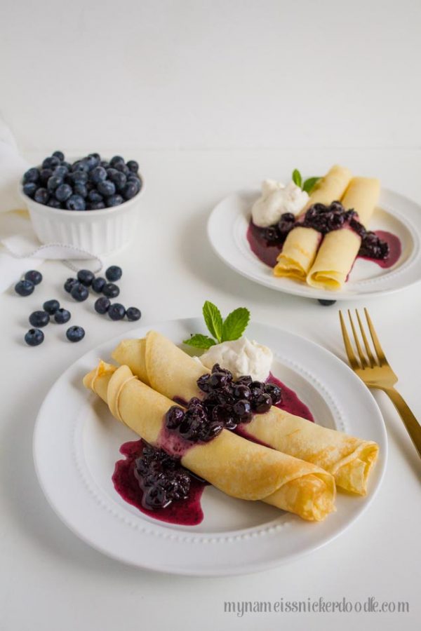 Lemon Blueberry Crepes - My Name Is Snickerdoodle