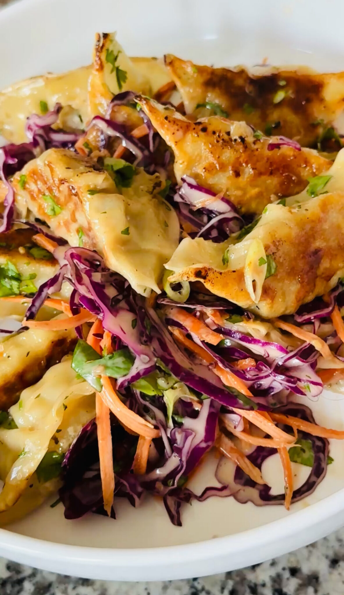 Potsticker Salad | Recipe by My Name Is Snickerdoodle