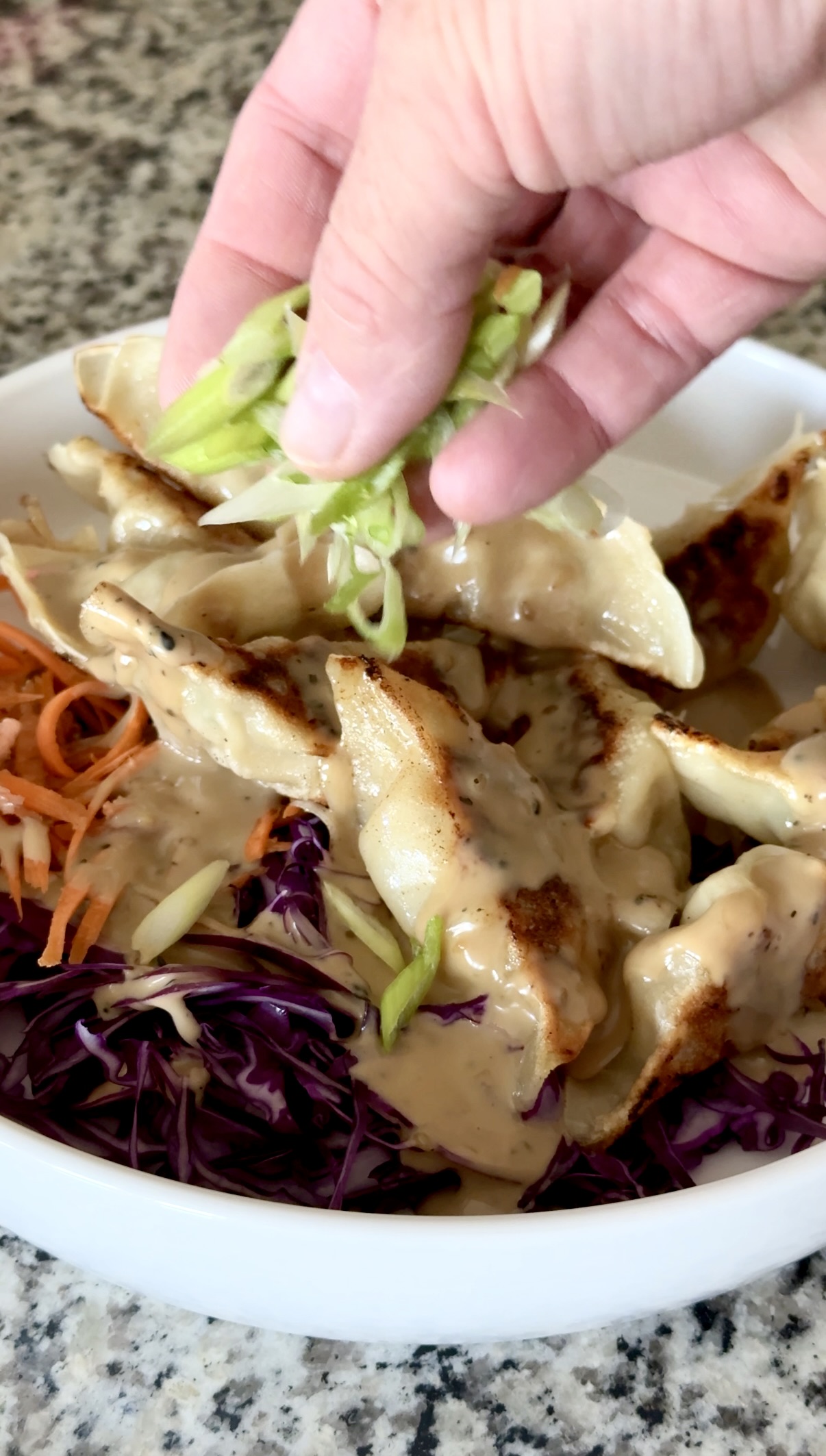 Potsticker Salad | Recipe by My Name Is Snickerdoodle