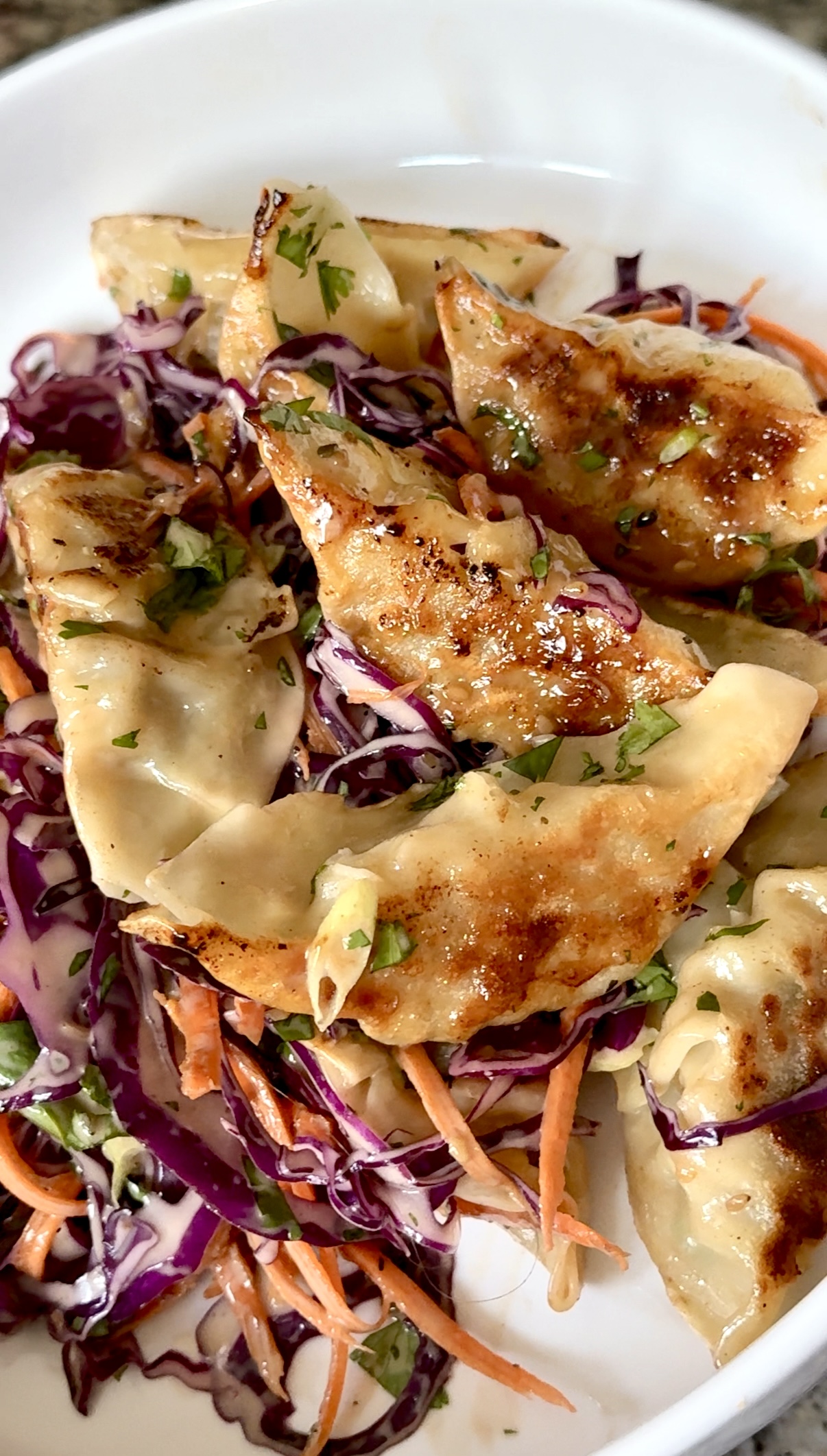 Potsticker Salad | Recipe by My Name Is Snickerdoodle